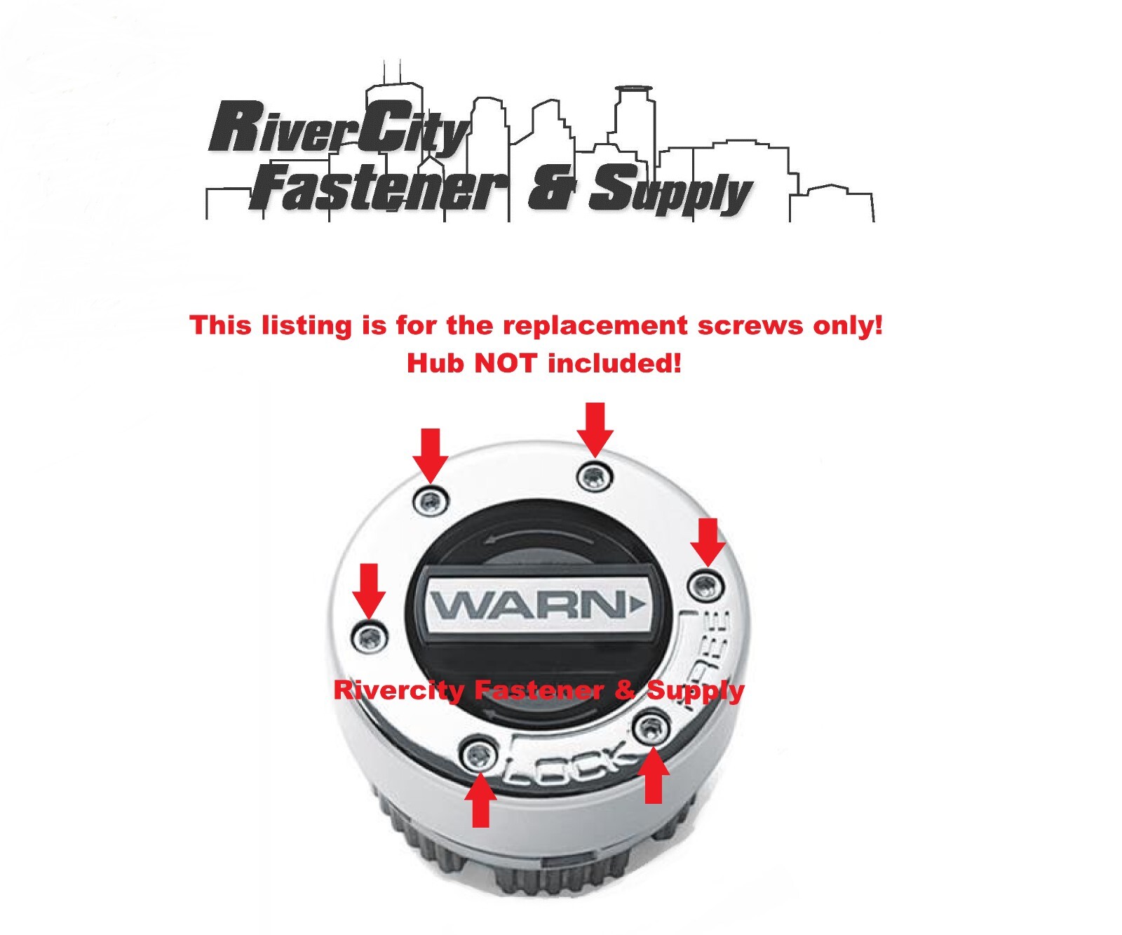 12 replacement mounting bolts for Warn Premium internal mount locking ...