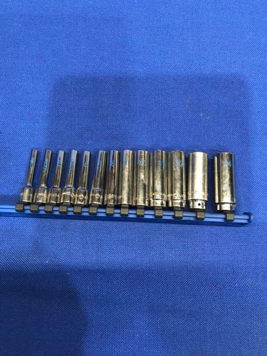 Matco Tools 1/4" Drive 13pc Metric Deep 6 point metric Socket Set ...