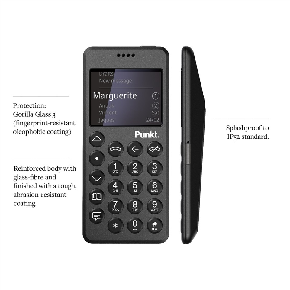 Punkt. MP02 Minimalist 4G LTE Cell Phone - 2GB RAM, 16GB Storage ...