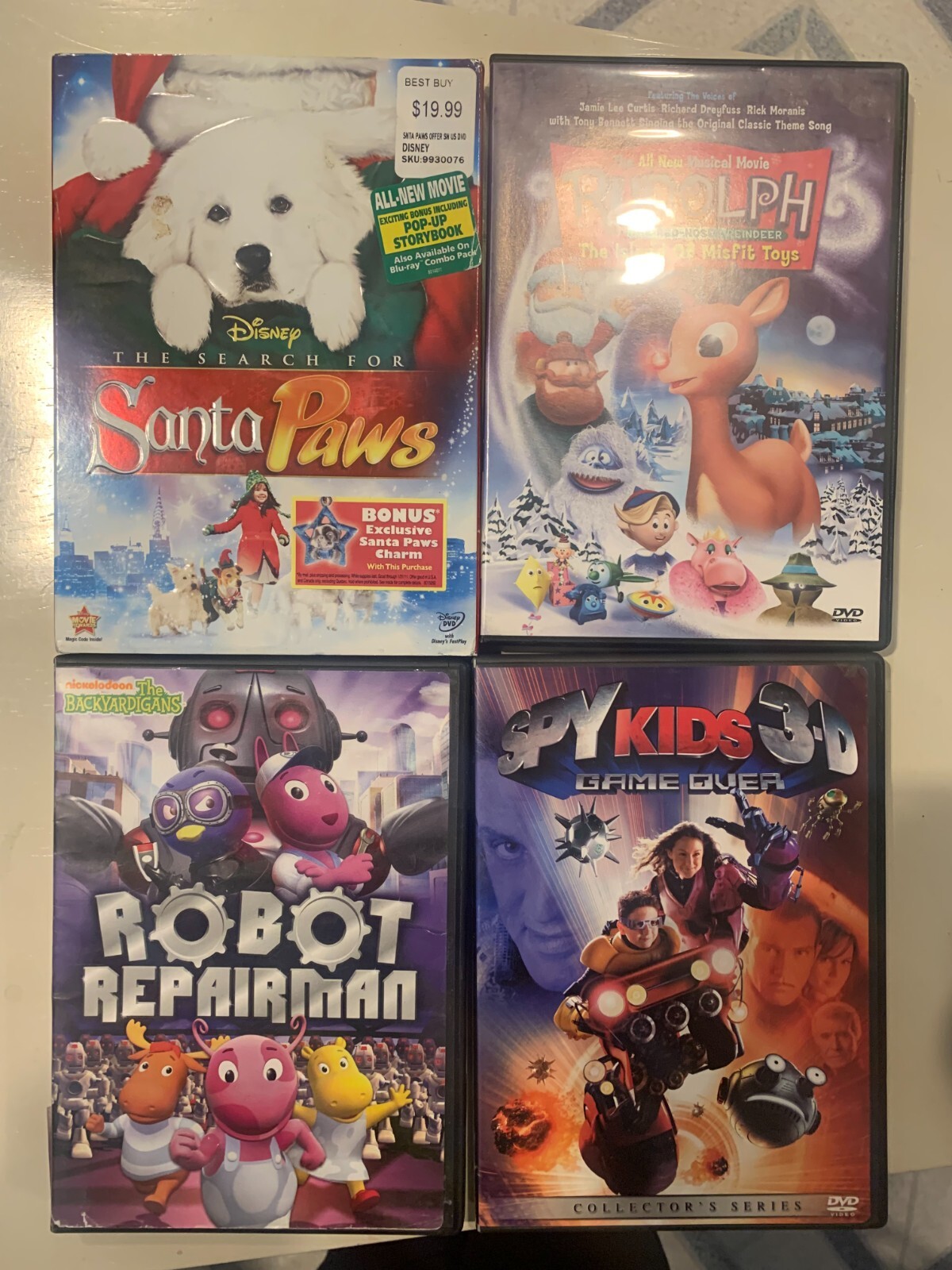 4 kids DVD lot Santa paws Rudolph Spy Kids Robot Repairman | eBay