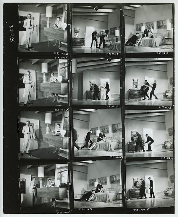Sean Connery Rehearses Hotel Room Thunderball 1965 Contact Sheet James ...