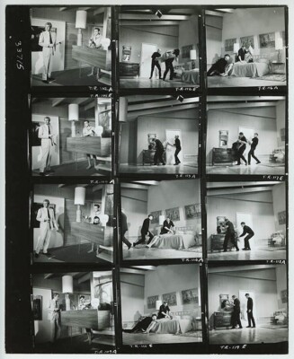 Sean Connery Rehearses Hotel Room Thunderball 1965 Contact Sheet James ...