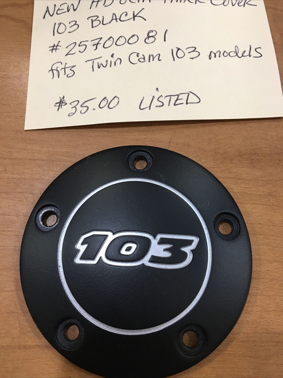 Harley Davidson 103 Timing Cover Black Denim 5 Hole 25700081 Big Twin ...