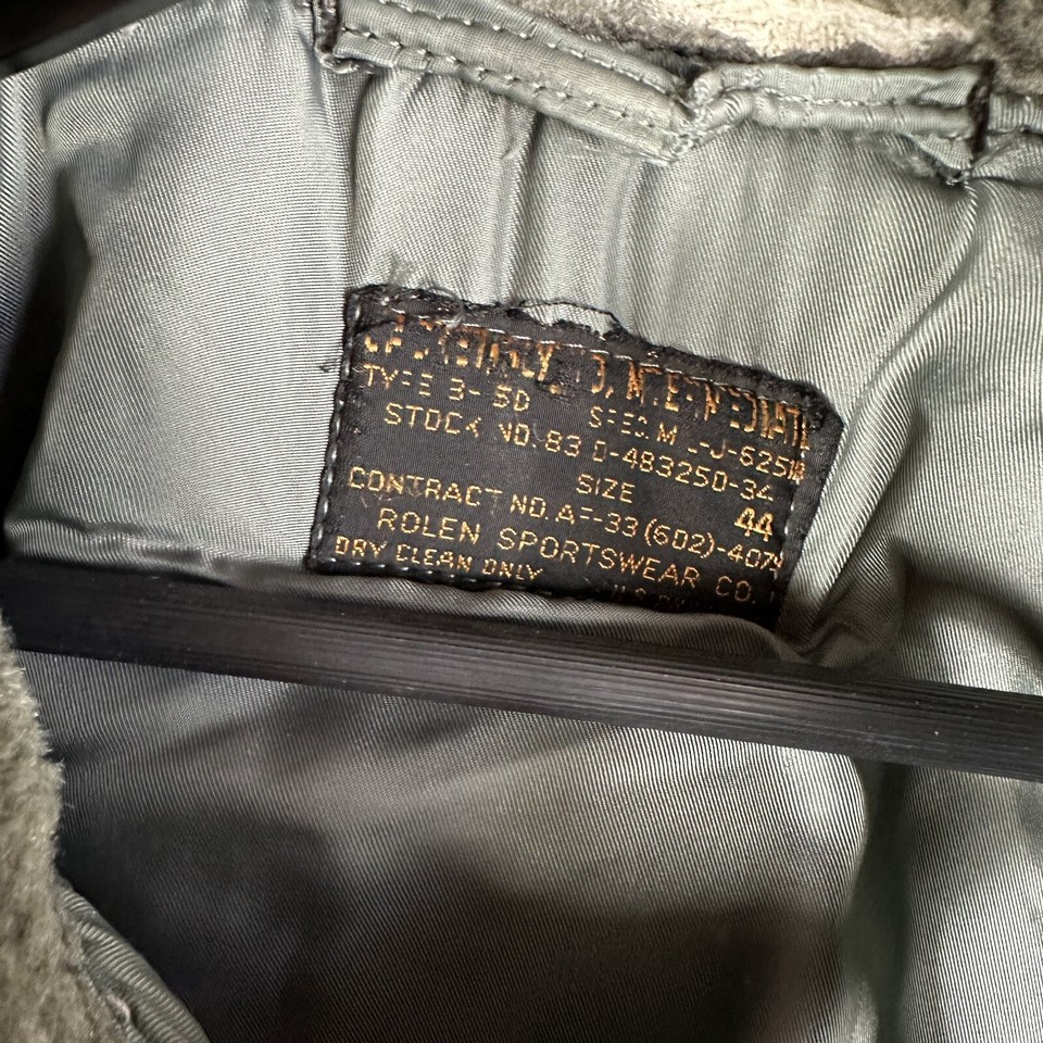 Original 1950s Vietnam War B-15D Flight Jacket Army Named | eBay