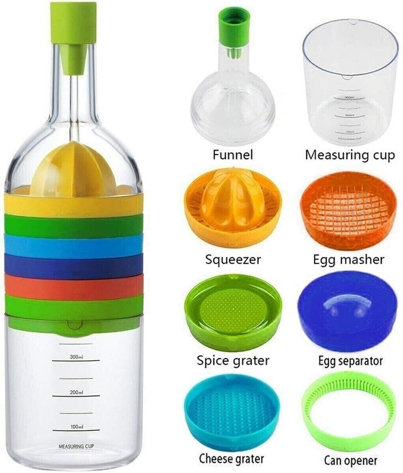 Bin 8-in-1 Kitchen Utensil Essential Kitchen Multi-Function Tool Like ...
