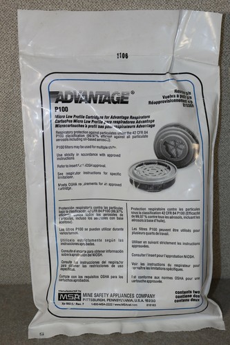 MSA Advantage P100 Low Profile Cartridges Filters 815369 | eBay