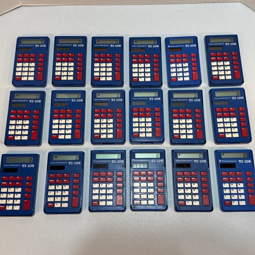 Texas Instruments TI-108 Classroom Calculators With Covers Lot Of 18 ...
