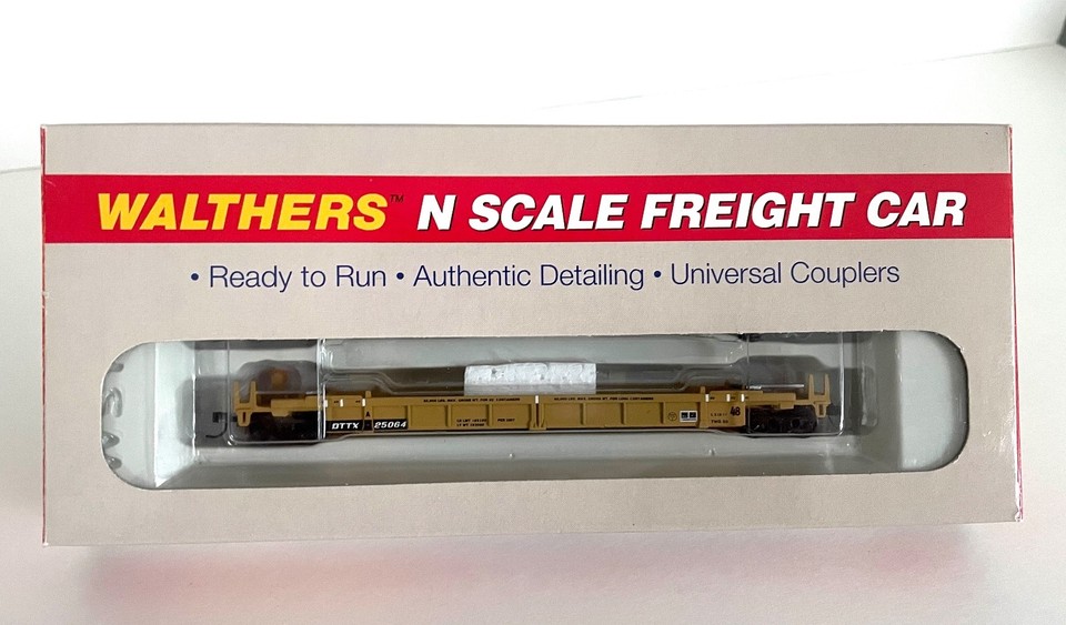 Walthers 932-8053 N Scale 3 Unit Double Stack Car TTX 25064 New in Box AccuMate | eBay