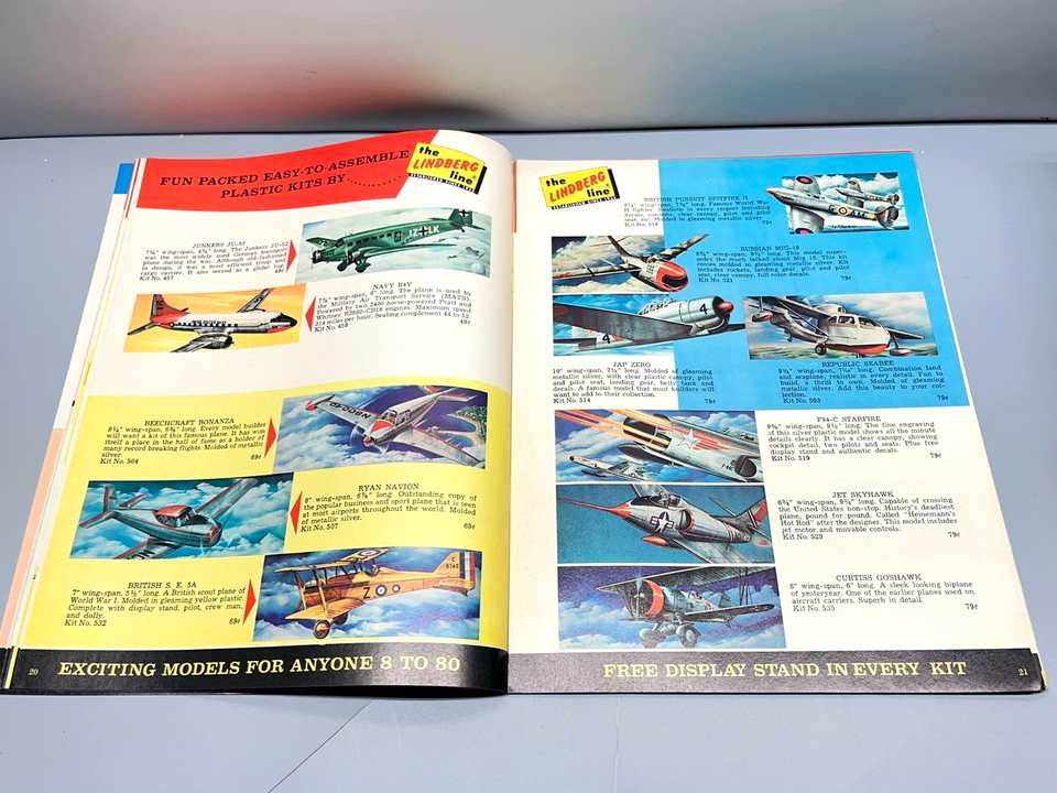 VTG Lindberg Hobby Model Kits 1964-1965 Catalog Planes Dragsters Lindy ...