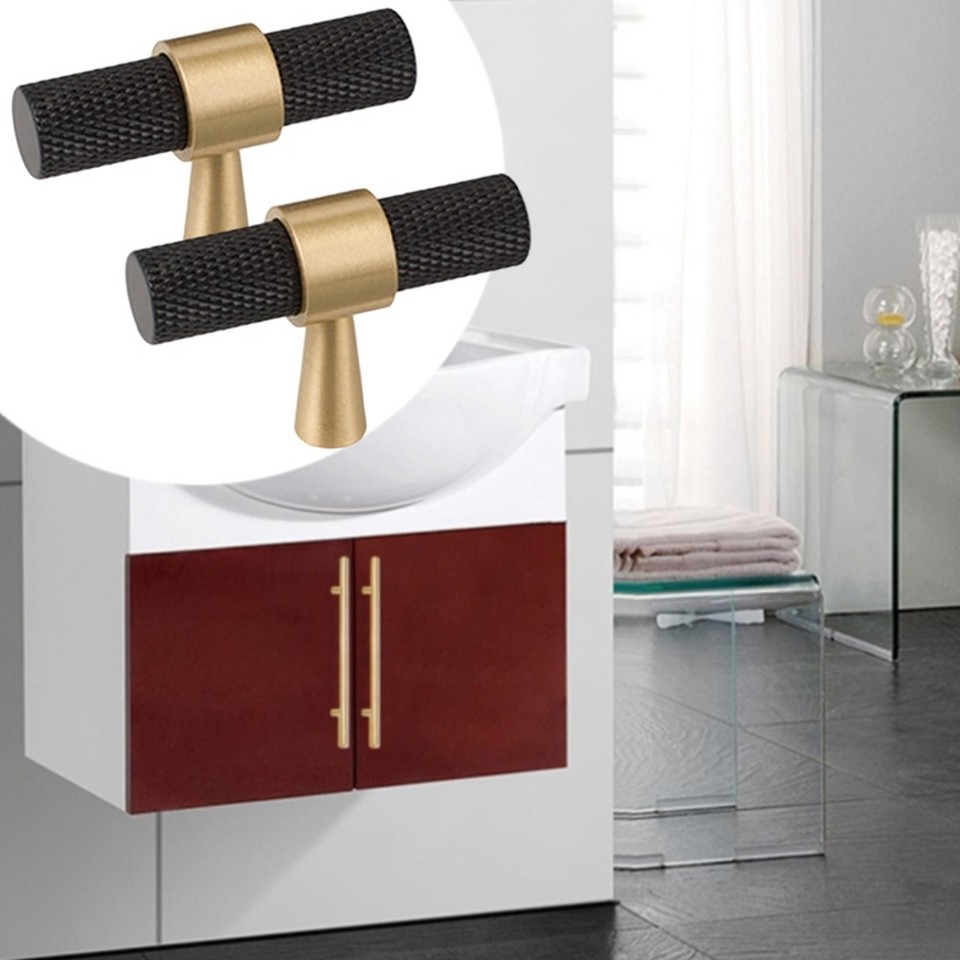 Brass Cabinet Handles Drawer Pulls Stylish Handle Set Comfortable Grip ...