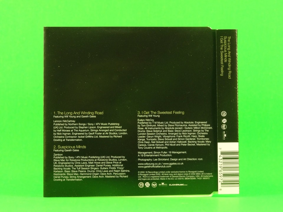 WILL YOUNG & GARETH GATES THE LONG AND WINDING ROAD (L51) 3 Track CD ...