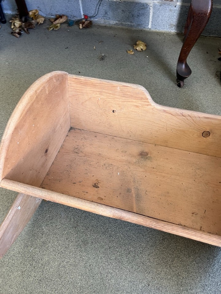 Doll Cradle Handmade Wooden Rocking Baby Bed Crib Rocker 22 By 13 | eBay