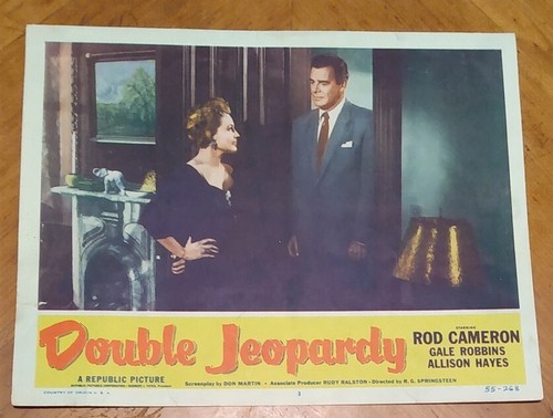 DOUBLE JEOPARDY 1955 LOBBY CARD #3 ROD CAMERON | eBay