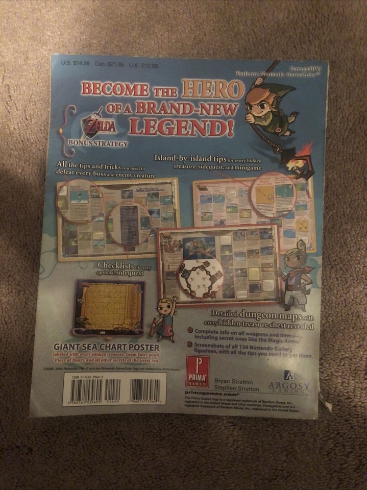 Legend of Zelda The Wind Waker Prima's Official Strategy Guide Book ...