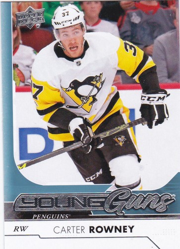 17/18 UD..CARTER ROWNEY..YOUNG GUNS..# 243..PENGUINS..FREE COMBINED ...