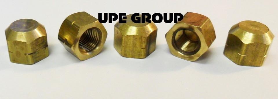 BRASS END CAP 1/8 FEMALE NPT PIPE FITTING AIR FUEL WATER QTY 5 | eBay