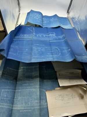 8 PC, 3 Blueprints! 1953 Plans 50 Foot ocean Cruiser Boat Yacht ...