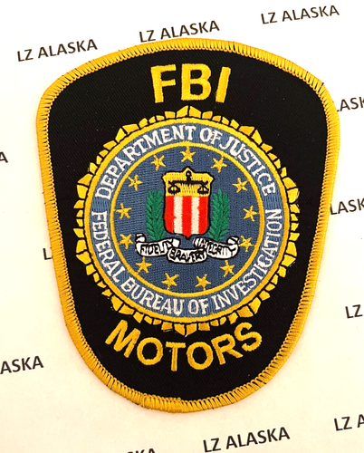 FEDERAL BUREAU of INVESTIGATION FBI & DOJ MOTORS SHOULDER SLEEVE PATCH ...
