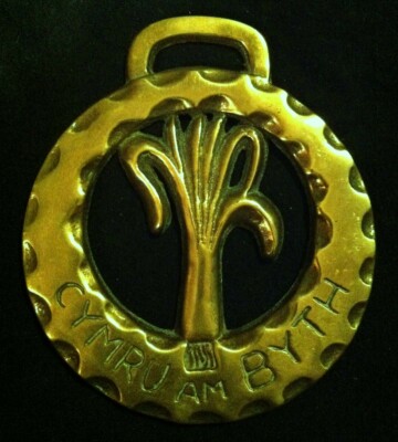 WELSH LEEK & Motto CYMRU AM BYTH BIG Harness Brass Ornate Frame WOW ...