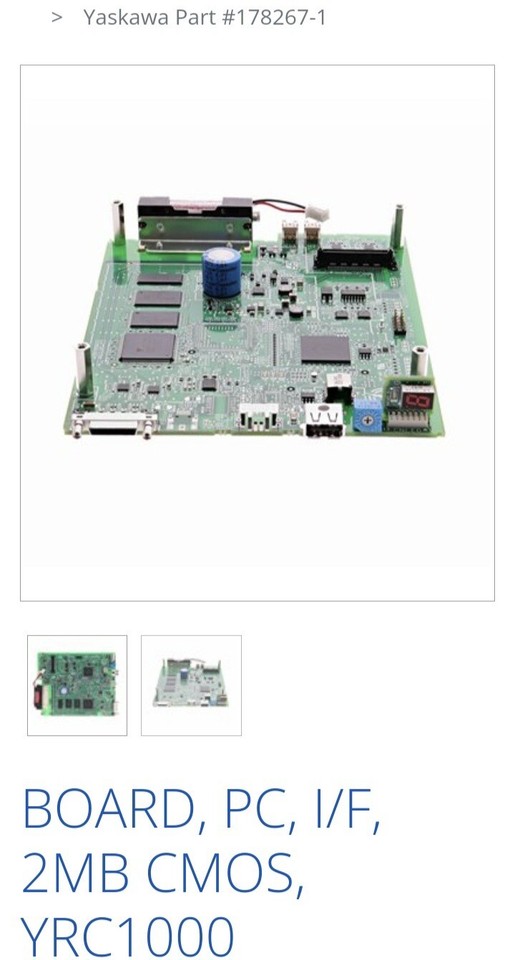 Yaskawa JANCD-AIF01- 1E , 2MB CMos CPU, I/F, YRC 1000 | eBay