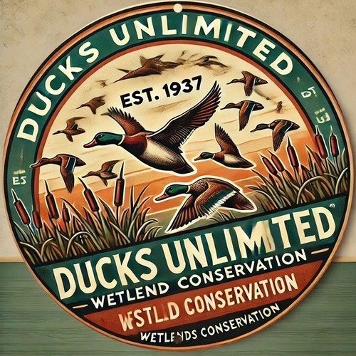 Tin Metal Signs Wetland Protection Ducks Unlimited - 8x8 Inch Holiday ...