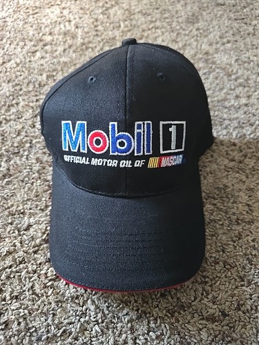Mobil 1 Official Motor Oil of NASCAR Hat Robertson Adjustable Strap Car ...