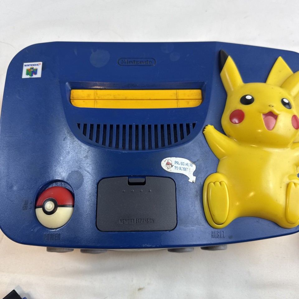 Nintendo 64 Pokemon Edition Pikachu Console W/Oem Controller US Model ...