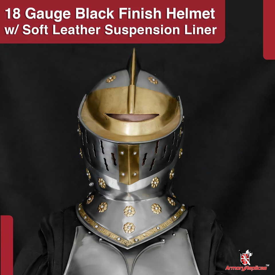 Medieval Great Bucket Helm Knights 20G Steel Templar Crusader Helmet | eBay