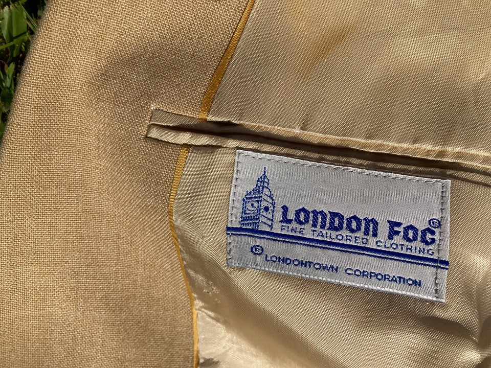 Vintage 1980s London Fog Tan Blazer Light Very Cool has Gold Colored ...