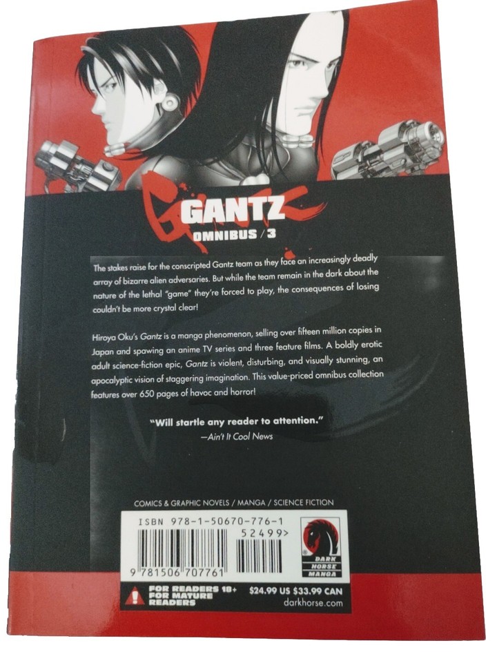 Gantz Omnibus Volume 3 Anime Book 9781506707761| eBay