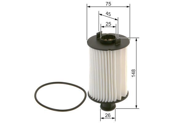 BOSCH Oil Filter for Land Rover Range Rover Velar P380 3.0 March 2017 ...