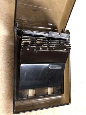 Business Card Holder Box File Storage Index Organizer Rolodex | eBay