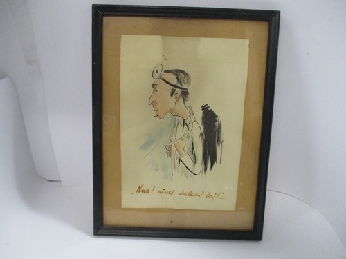 Framed Caricature Painting of Doctor .. Unknown Artist | eBay