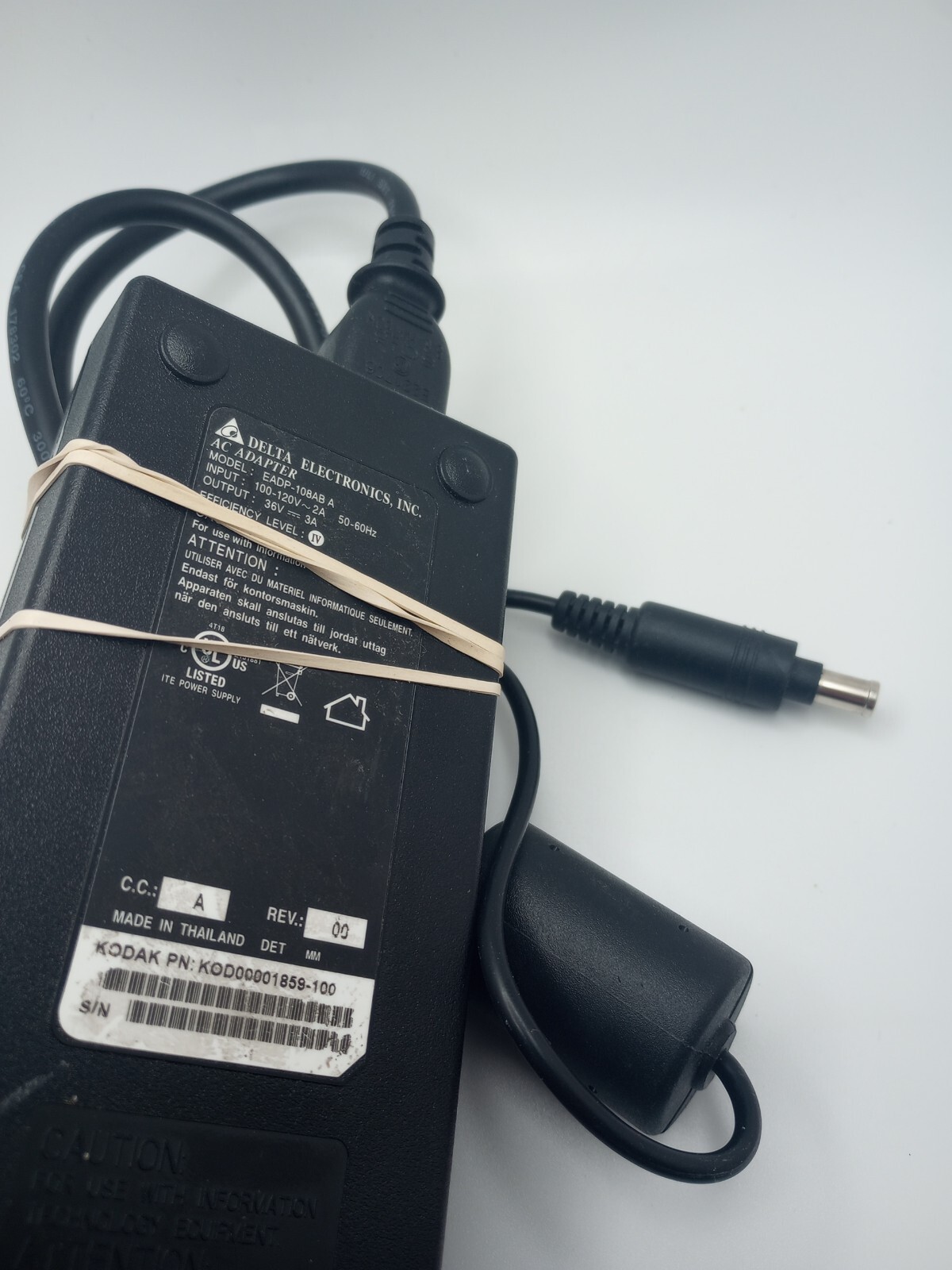 #E) Delta Electronics EADP-108AB-A AC Adapt 36V 3A Ite Power Supply ...