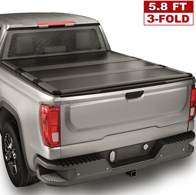 5.8FT Hard Solid Tonneau Cover For 2007-2025 Silverado Sierra 1500 ...