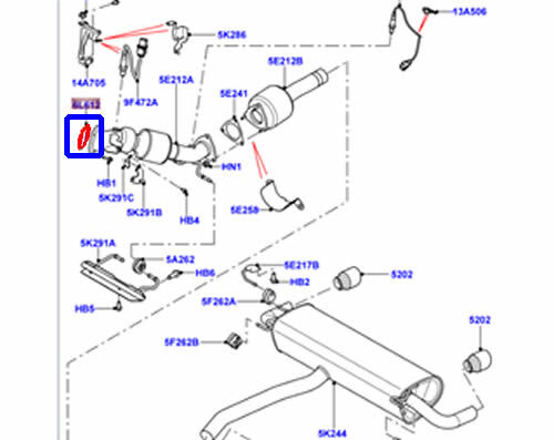 GENUINE LAND ROVER FRONT CATALYST GASKET 2.0L PETROL LR025110 LR2 ...