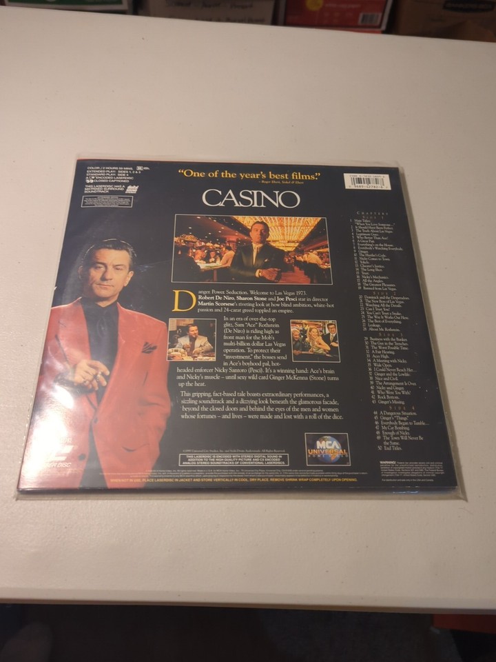 Casino Laserdisc 42782 Widescreen LD WS Martin Scorsese Robert DeNiro ...