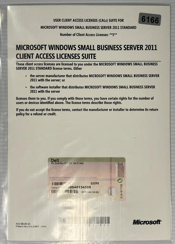 VINTAGE SOFTWARE| Small Business Server 2011 Client Access License (5 ...