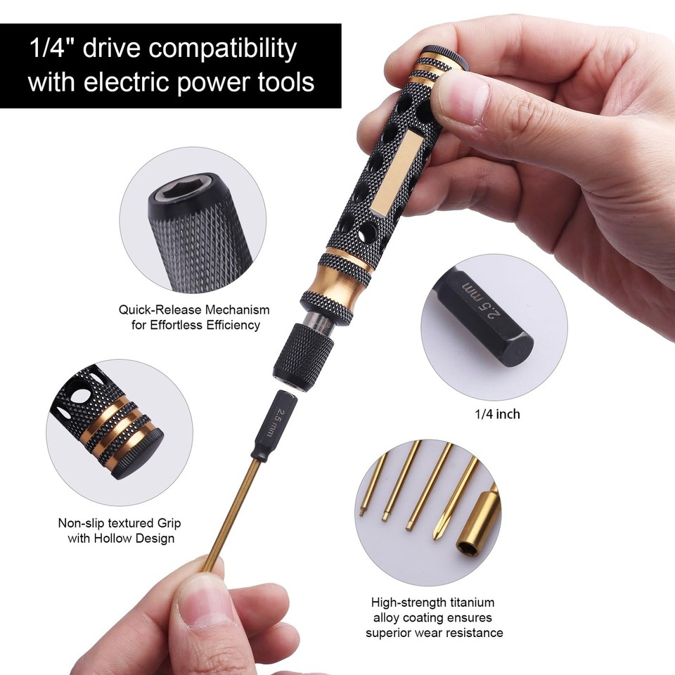 1.5mm 2m 2.5mm Hex Bit Set Allen Wrench Drill Bits Hex Nut Driver 7mm ...