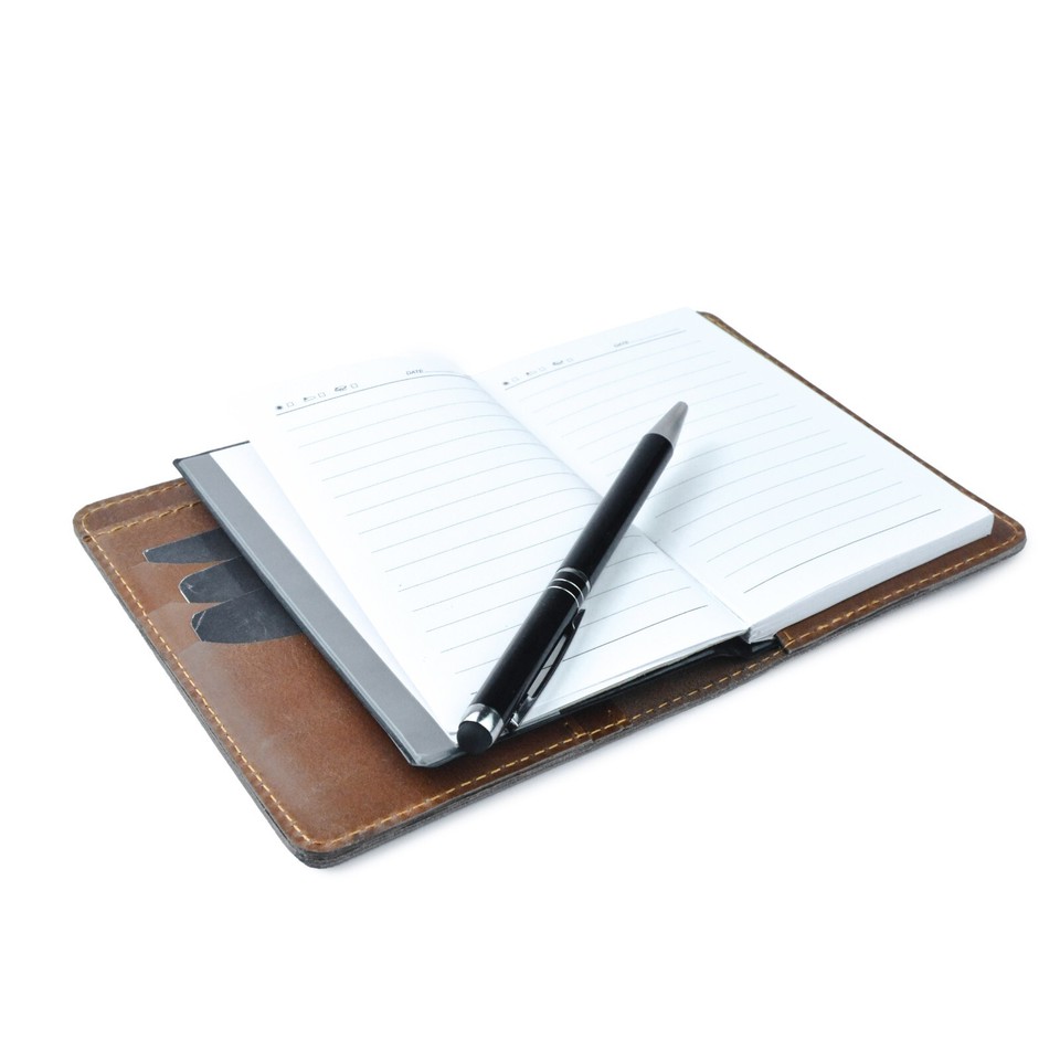 Premium Leather Field Note Cover - Notebook Accessory Rugged Journal ...