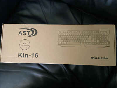 AST Kin-16 USB WIRED KEYBOARD Black New | eBay