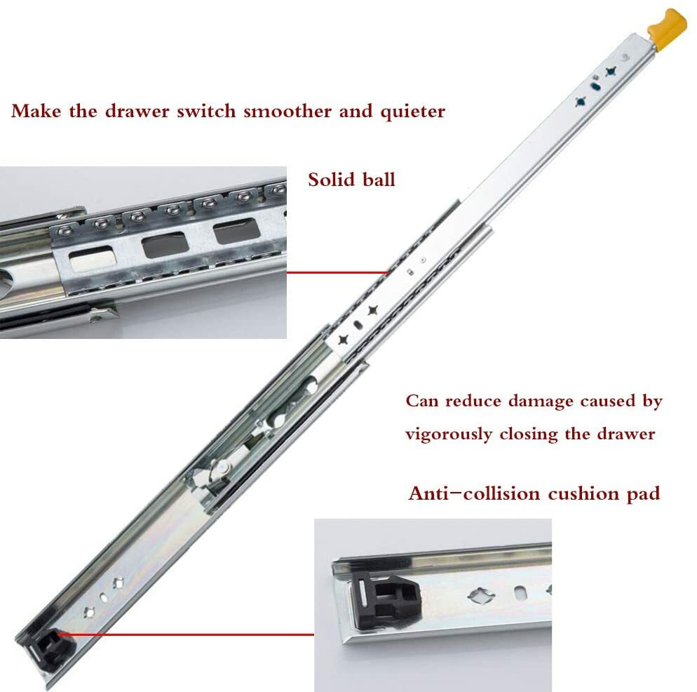 Locking Drawer Slides 1000mm (2000mm Extended) 227KG Heavy Duty Draw ...
