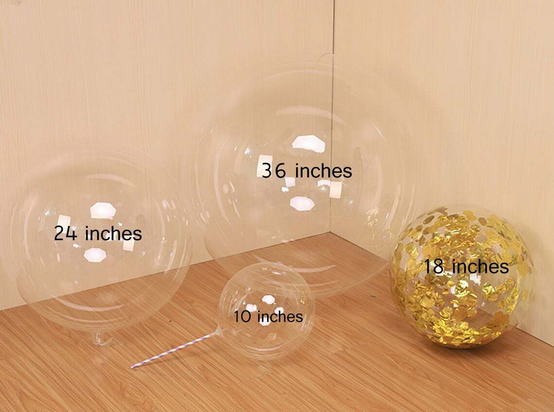 DIY Clear Latex Balloons Confetti Bubble Ballon PVC Foil PROM Love ...