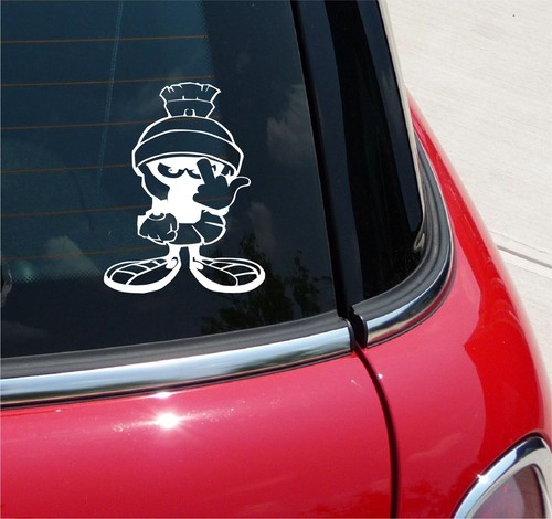 MARVIN THE MARTIAN FLIP OFF VINYL DECAL STICKER FUNNY CARTOON CAR ...