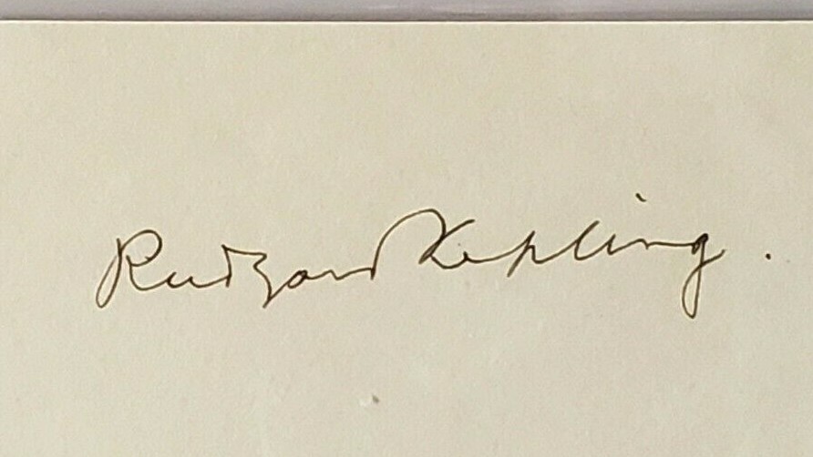 RUDYARD KIPLING "The Jungle Book" Author Signed Autographed Cut PSA/DNA ...