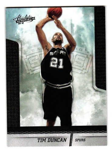 2009 Panini Absolute Memorabilia Basketball Card Tim Duncan #40 K10 | eBay