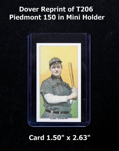 ELMER FLICK Dover Reprint T206 Piedmont Cigarette _ Exact Card (T ...