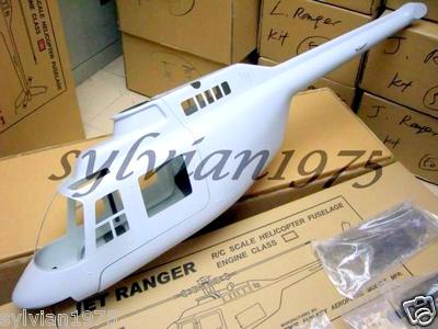 Funkey Jet Ranger Fuselage ( .60 -.90 ) 700 size scale fuselage ...