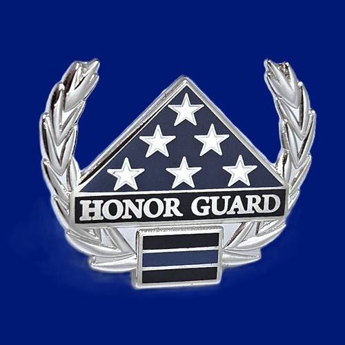 HONOR GUARD-FLAG-L.E. RIBBON PIN: 1-1/2 size, Nickel Plated, 10 mm pst ...