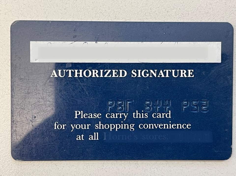 JOSEPH HORNE COMPANY Credit Card ~ DEFUNCT RETAILER ~ Vintage ...